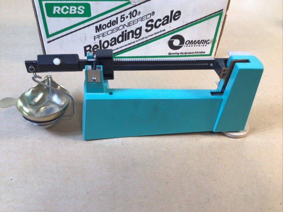 RCBS Model 5-10 510 Reloading Scale Complete w/ Original Box Bullet ...