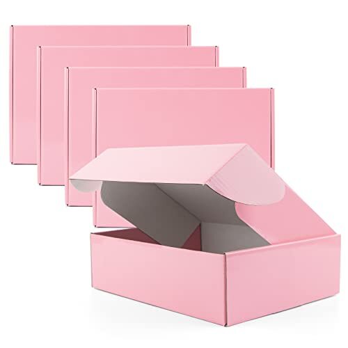 26 Pack Pink Shipping Boxes Cardboard Mailer Boxes for Packaging Gift ...