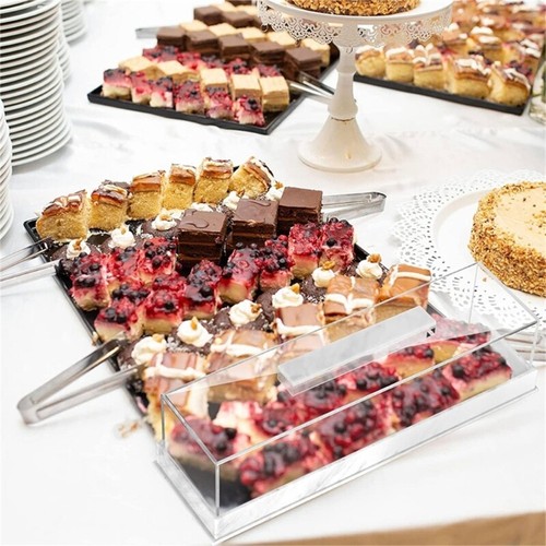 Rectangular Cake Tray Acrylic Cake Display Box Present for Baking ...