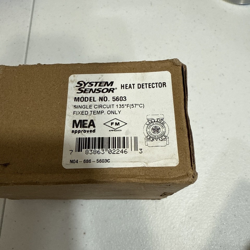 SYSTEM SENSOR 5603 HEAT DETECTOR Single Circuit Fixed Temp Only MEA ...