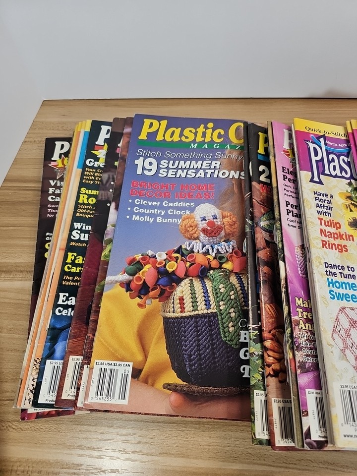Lot A Of 42 Plastic Canvas Craft Magazines | eBay