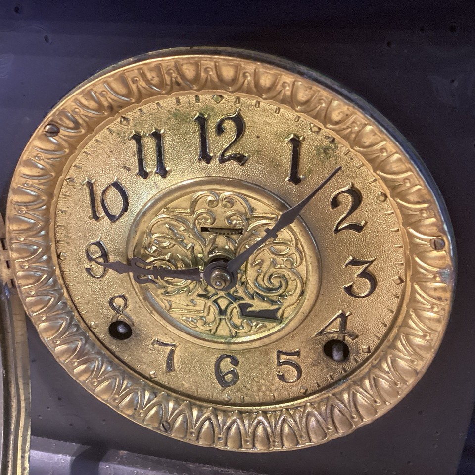 Antique E. Ingraham 8 day Mantle Clock - RUNS & CHIMES (449) | eBay