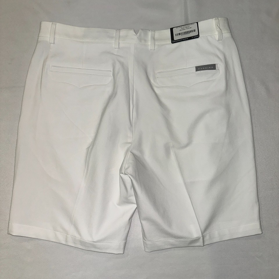 Dunning Men's Golf 9IN Player Performance Shorts White Size 35 MDUN ...