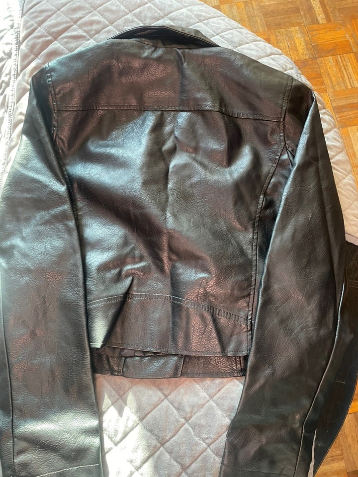 Women's Primark Black Faux Leather Biker Jacket Size 12 | eBay UK