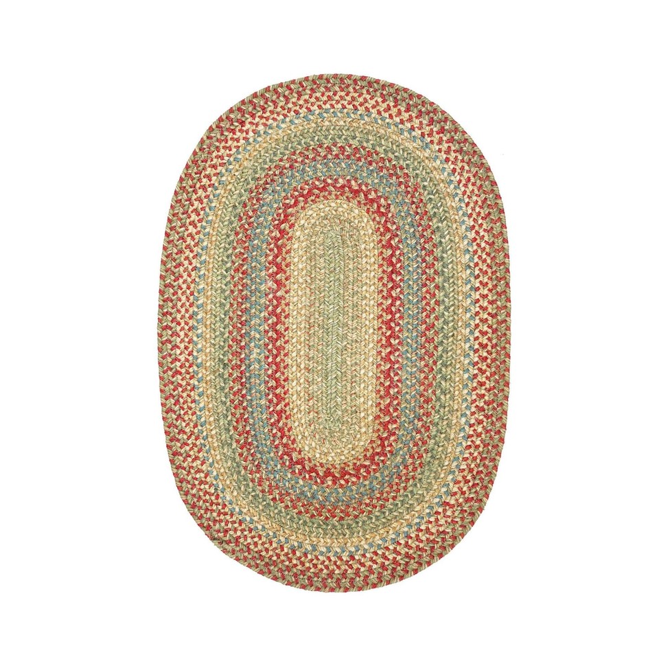 Azalea Multi Color Braided Rug 20x30 Jute Oval Country Primitive ...