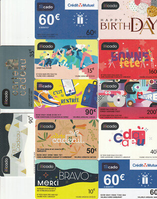 ## LOT n° 56 / 12 cartes cdx divers ## Carte cadeau GIFT CARD - (France ...
