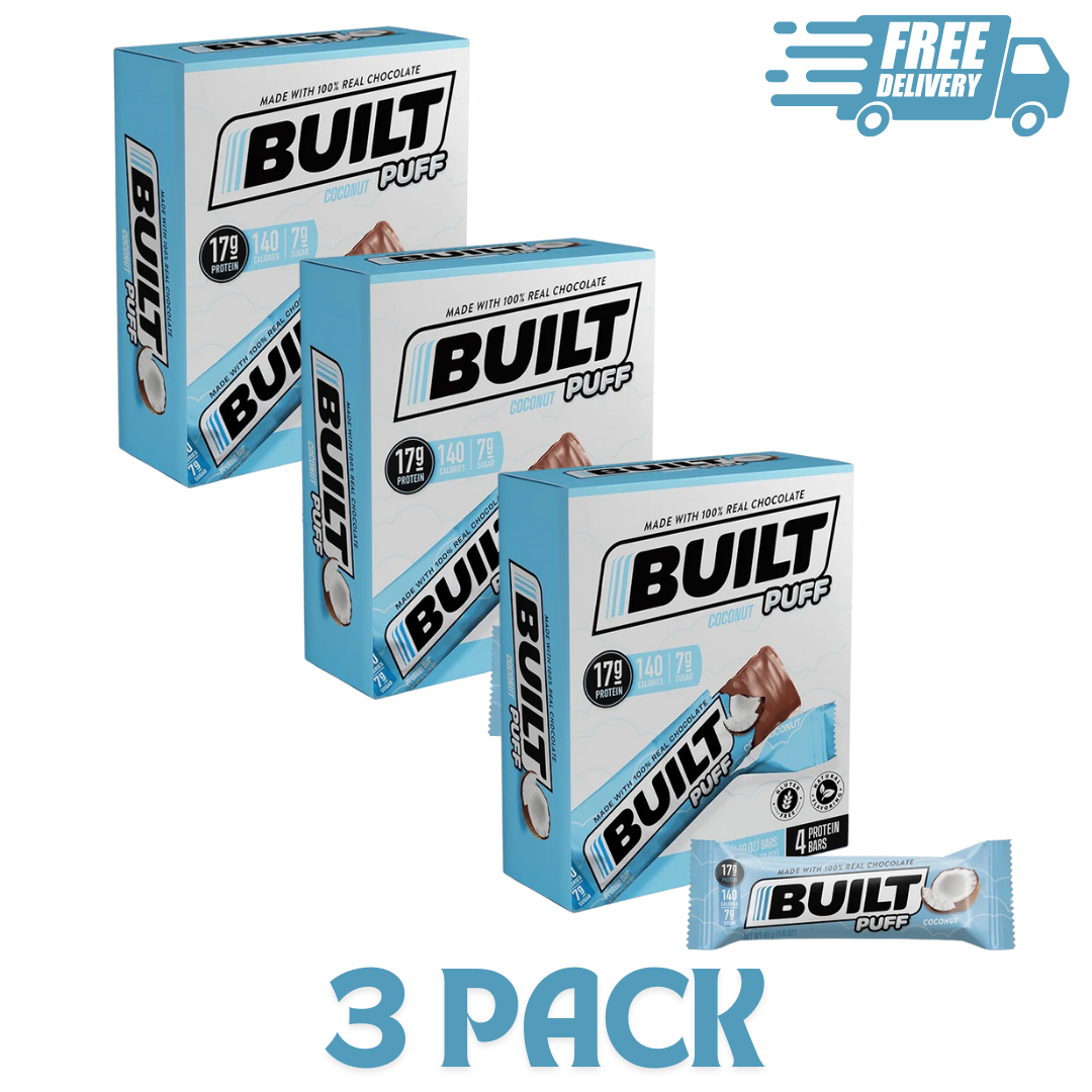 BUILT Bar Protein Bar, Gluten Free, Coconut Marshmallow Low Sugar ...