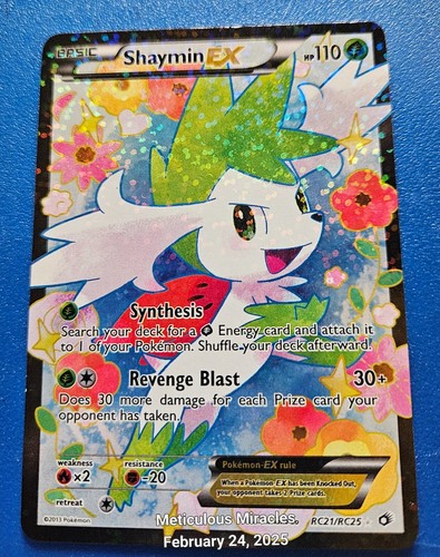 Pokémon TCG Legendary Treasures Radiant Collection Shaymin EX Card RC21 ...