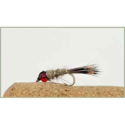 Hares Ear Nymphs, 3 Pack Red Bead Hares Ear, Size Choice, Fishing flies ...