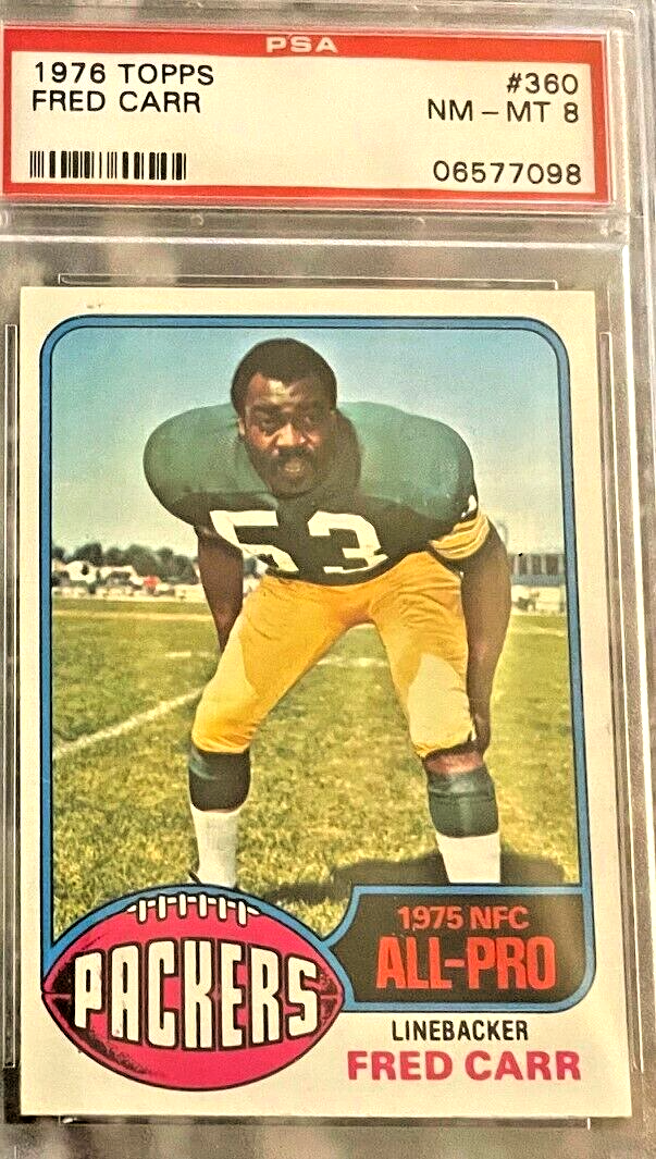 1976 Topps #360 Fred Carr PSA 8 NM-MINT - Centered SHARP Vintage Beauty ...