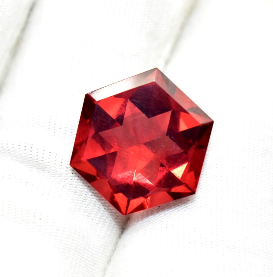 Lab Created Ruby Hexagon Shape Loose Gemstone 6 mm To 12 mm Sizes ...