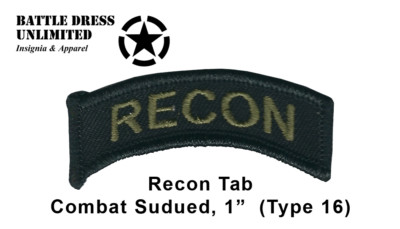 Patch: Marine RECON MCCU Tab, Combat/MCCU Subdued (USMC Marines ...