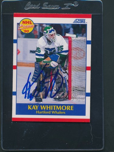 1990/91 Score #402 Kay Whitmore Whalers Signed Auto *D4093 | eBay