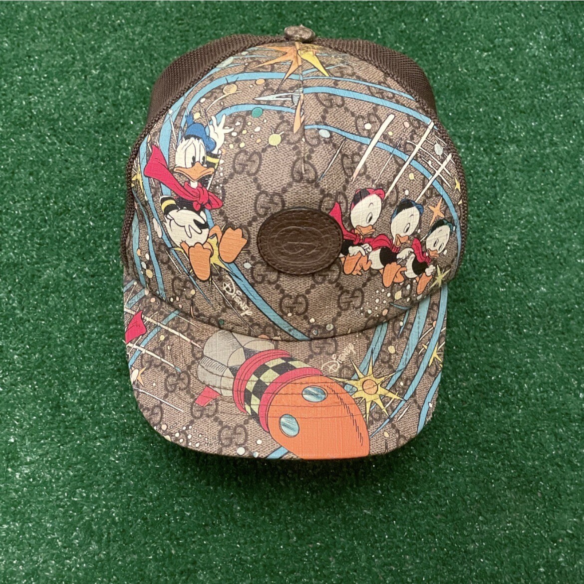 Gucci x Disney Donald Duck Print Trucker Hat Cap 2021… - Gem