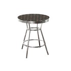 NFL Bar Table with Football Team Logo Fabric Table Top W Glass and ...