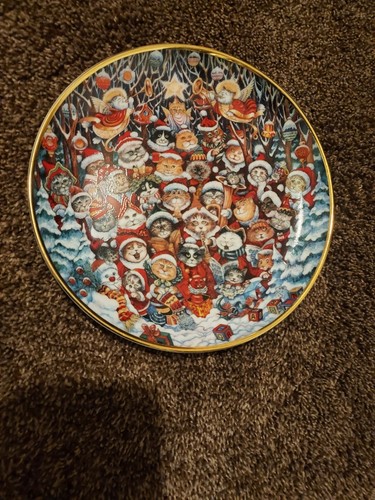 Franklin Mint, Santa Claws, Cat/Kitten, Christmas Plate, by Bill Bell ...