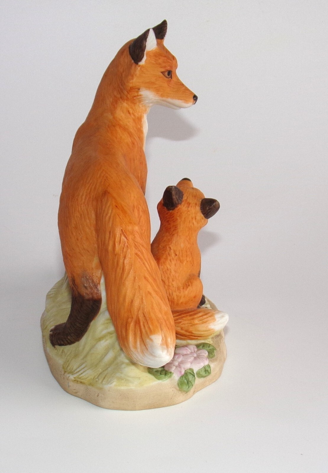 Red Fox figurine HOMCO #1417 Mama Fox with Pup Vintage 4.5 inches Tall ...