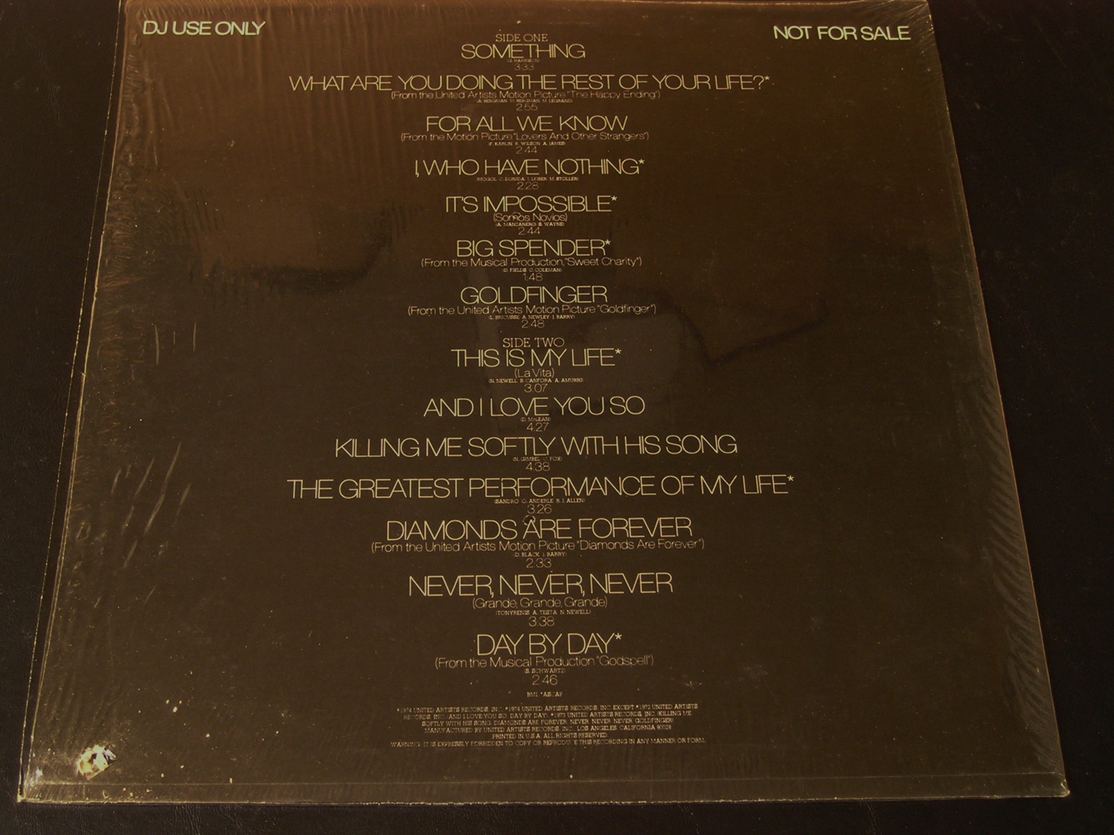 Shirley Bassey - The Sassy Miss Bassey - 1974 PROMO-ONLY LP In Shrink ...