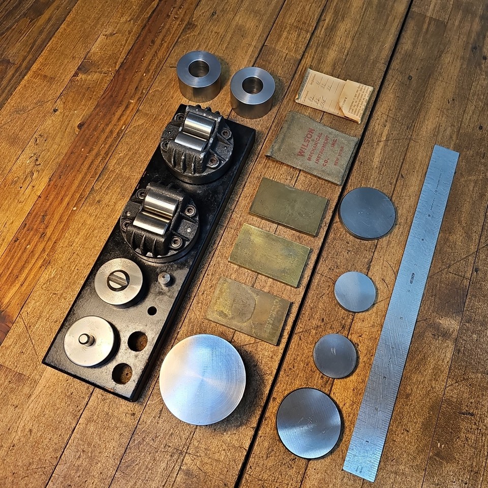 Vintage WILSON ROCKWELL Hardness Testing Anvils Posts Blocks PRISTINE ...