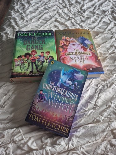 3 X Tom Fletcher Books. the danger gang. christmasaurus and the winter ...