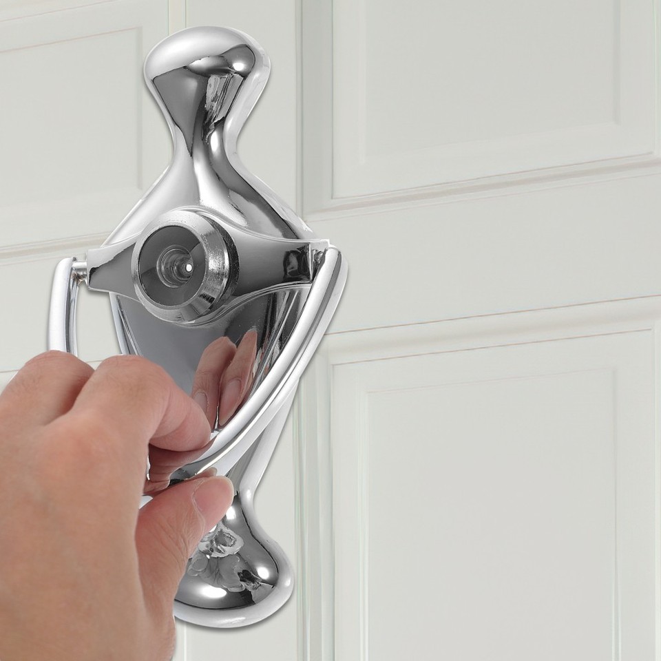 Door Security Knocker Household Door Knocker with Peephole Zinc Alloy ...