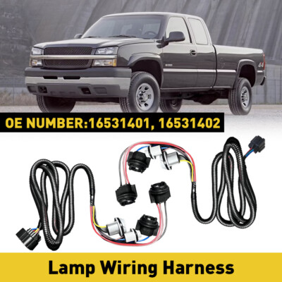 Left & Right Side Tail Light Lamp Wiring Harness for Chevy Silverado ...