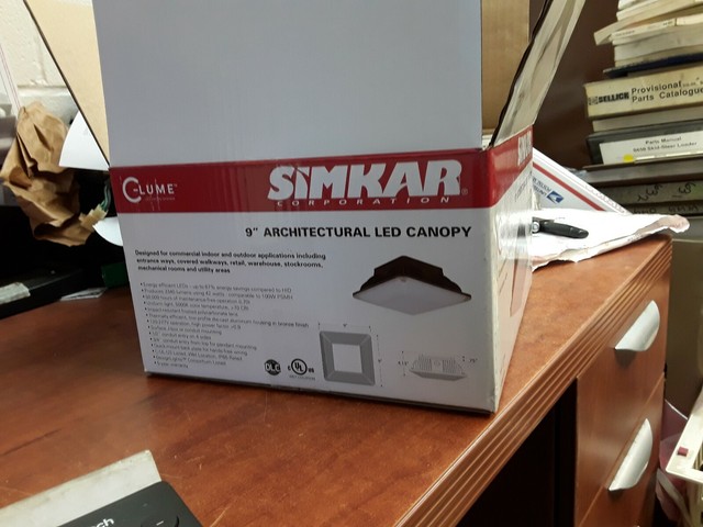 Simkar 9" Architectural LED Canopy Light Outdoor Lighting 42w Garage ...