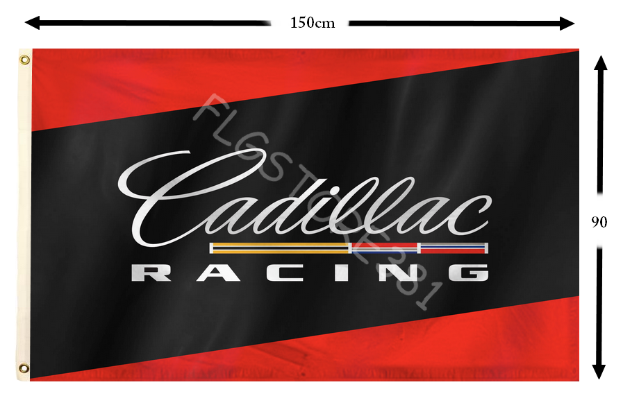Cadillac Racing Flag Banner | 3x5ft | 3X5ft Garage Wall Decor Car Show