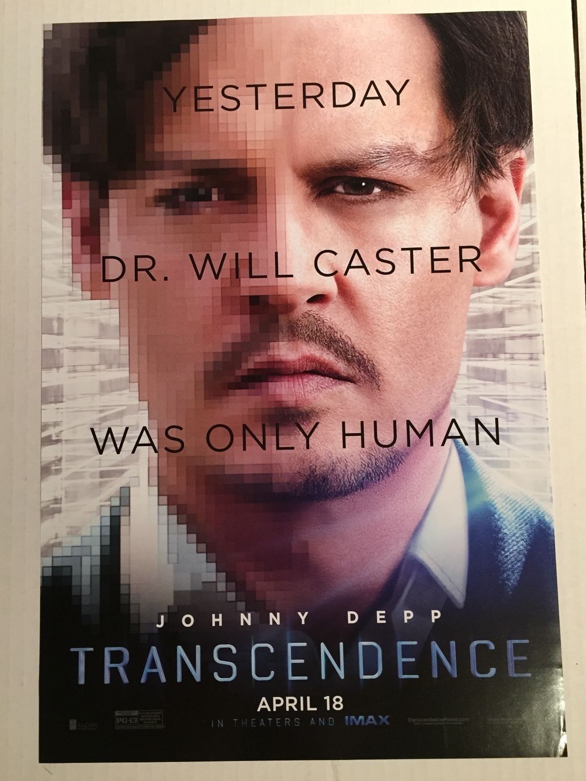 Transcendence Movie POSTER 11 X 17 Johnny Depp, Rebecca Hall, Paul ...