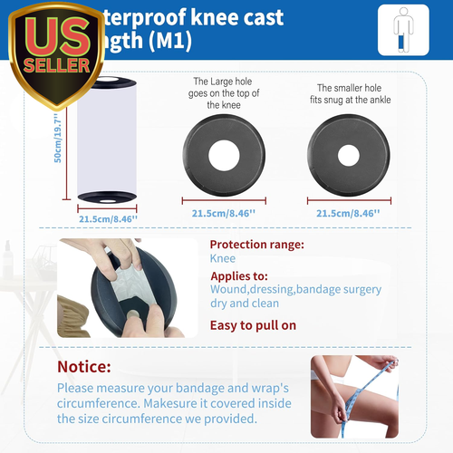 Adult Knee Cast Covers Shower Waterproof Knee Shower Protector for Knee ...