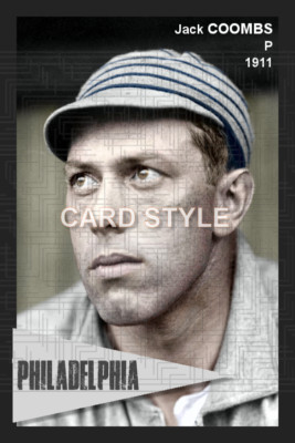 Jack Coombs - 1911 Philadelphia Athletics - choose a size - colorized ...