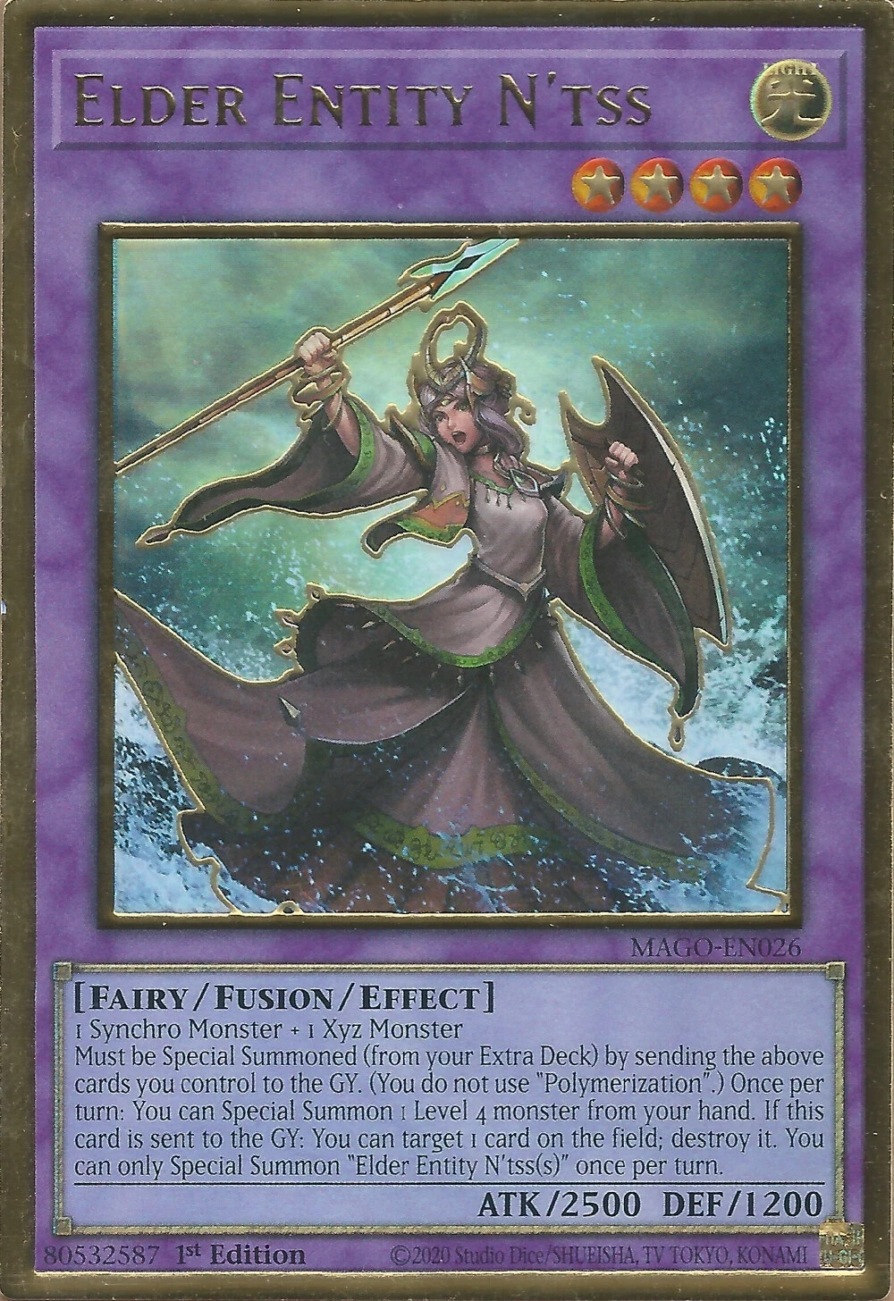 Yu-Gi-Oh! Elder Entity N'tss MAGO-EN026 1st Edition Premium Gold Rare ...