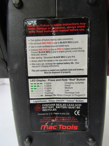 Mac Tools MT5120 12 V Jump Starter and Power Supply for sale online | eBay