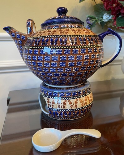 Boleslawiec Unikat Polish Pottery Vintage 3 Liter Teapot - Warmer ...