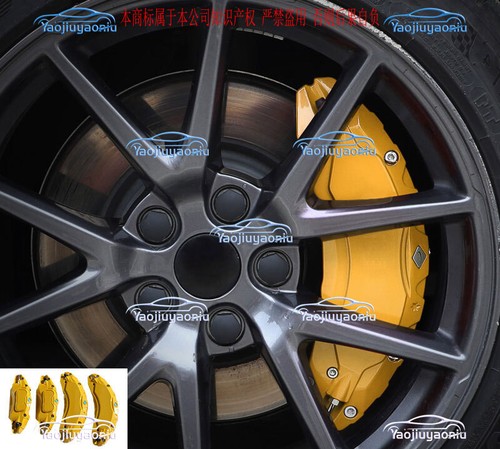 4pcs Yellow Brake Caliper Covers Front Rear Wheels For Tesla Model Y ...