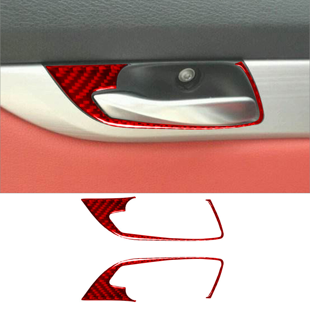 2Pcs For BMW Z4 E89 2009-2016 Red Carbon Fiber Interior Door Handle ...