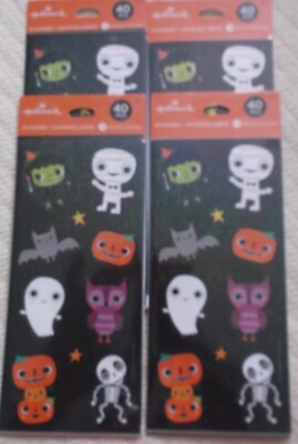 HALLMARK HALLOWEEN STICKERS - 4 PKS. - 4 SHEETS/40 PIECES EACH PACK ...