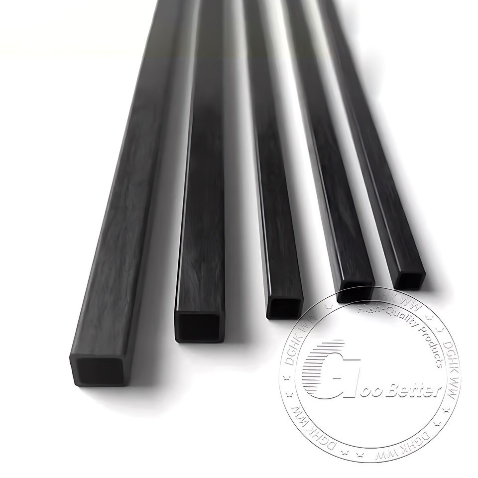 Black Carbon Fiber Square Tube Pipe Square Hole 3mm-10mm Hollow Tube RC ...