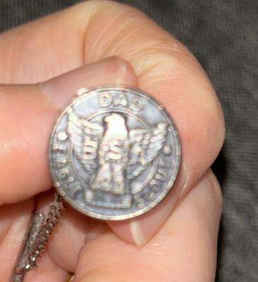 Older Eagle Scout Dad Tie Tack Pin, Boy Scouts BSA with chain - See ...