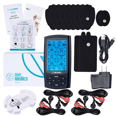 Tens Unit Muscle Stimulator 4 Independents Channels Electro Pain Relief ...
