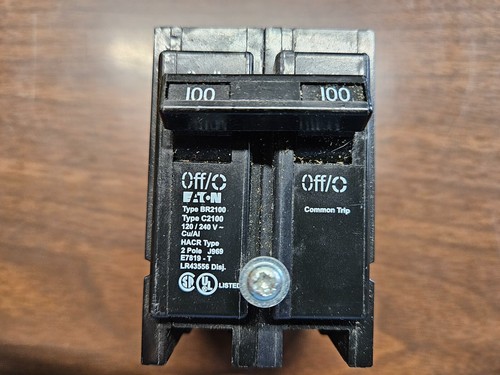 Eaton BR2100 2 pole 100amp 208/230v Bolt-in circuit breaker. New out of ...