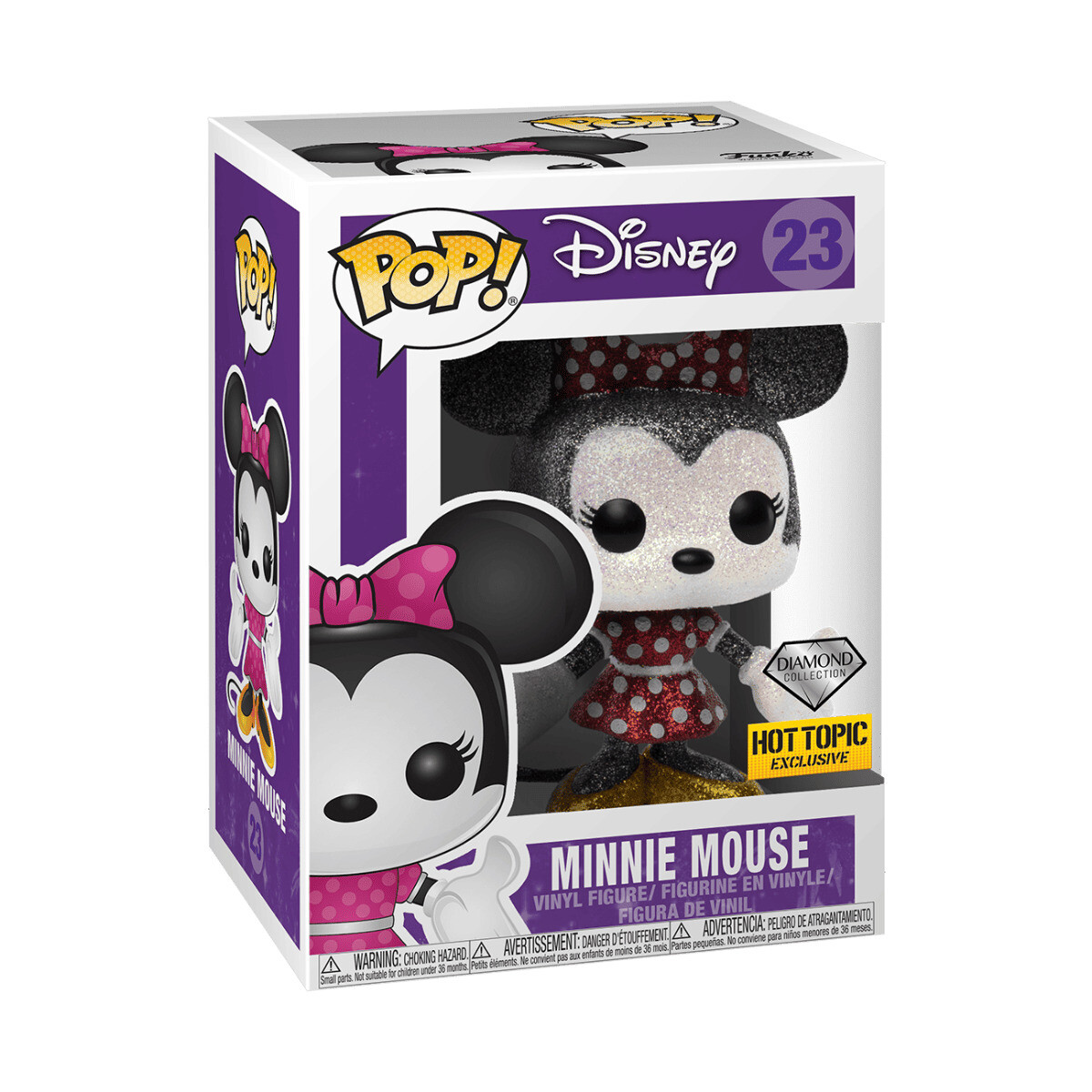 Funko Pop! Vinyl: Disney - Minnie Mouse (Diamond/Glitter) - Hot Topic ...