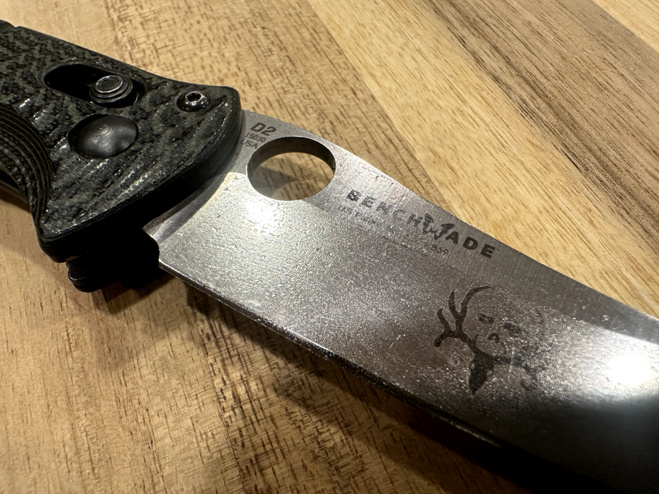 Benchmade Bone Collector 15030-1 2.95" D2 Black & Green G-10 Axis Lock ...