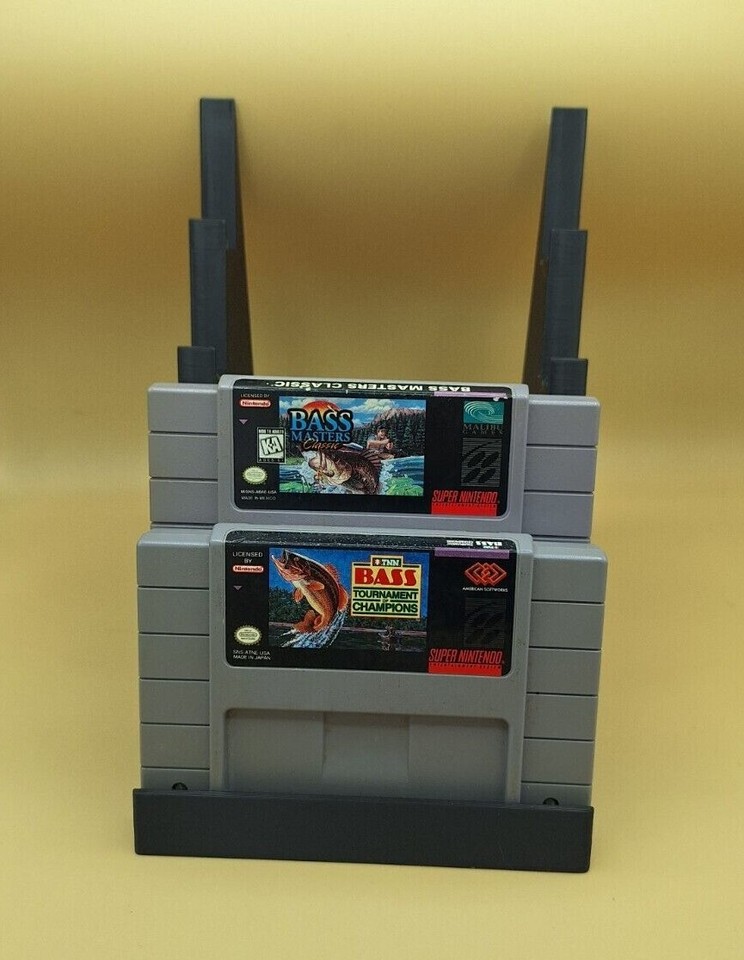 Super Nintendo Game Display Stand Tiered, Holds Up To 5 NA SNES Carts ...