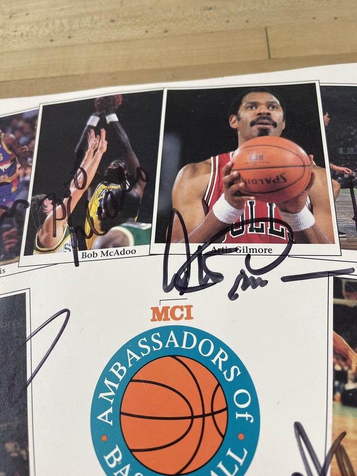 Cedric Maxwell, Walt Davis, Kyle Macy, Artis Gilmore, Bob McAdoo Signed ...