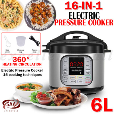 16-in-1 Electric Pressure Cooker Digital Insta Pot Programmable 6L Pot ...