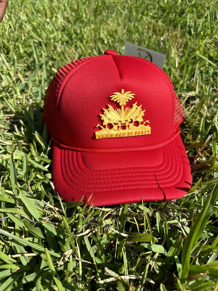 Haiti Flag Hat Brand New - Haiti Cap - L’union Fait La Force - Red Hat ...
