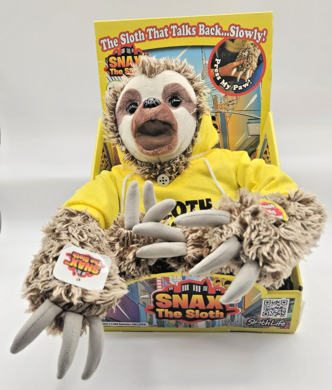 Snax The Sloth - Talking Plush Sloth Toy for Kids from A Sloth Life New ...