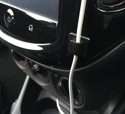 5x Adhesive Cable Tidy Routing Clips Phone USB GPS Dash Cam SAT NAV AUX ...