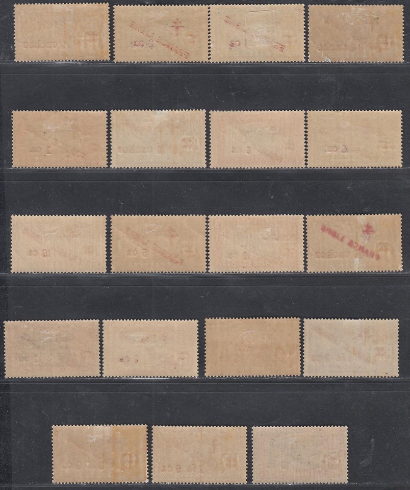 India 1943- French Post Office - MH stamps. Yvert Nr.: 198/216.....(EB ...